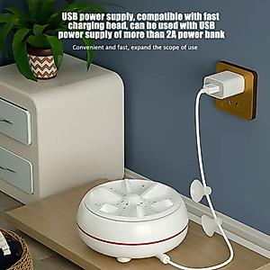 Ultrasonic Turbine Washing Machine, 50 Seconds Reverse Clean Circle High Strength Torque Pulsator Mini Ultrasonic Washer for Home, Business, Travel, College Room, RV, Apartment