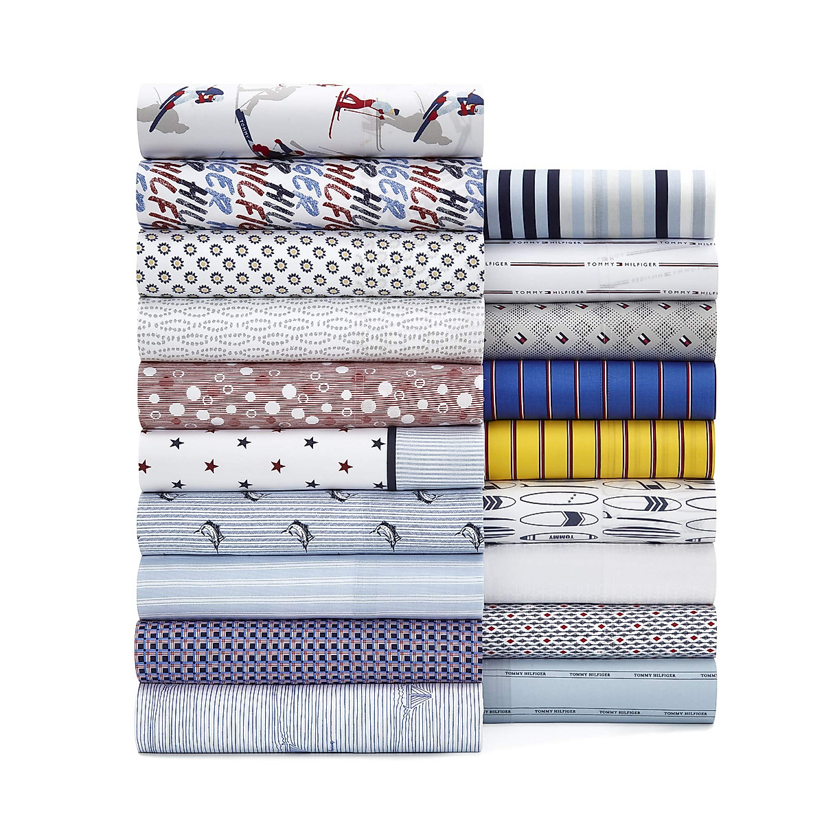 Tommy Hilfiger Surf Boards Sheet Set Full Vintage Indigo,10T0394-FU-V1-D2,4