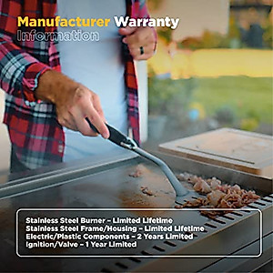 Coyote 30-in. Flat Top Grill, Built In 2-Burner Propane Gas Grill, 17,000 BTUs - C1FTG30LP