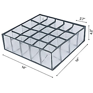 GRANNY SAYS Bundle of 2-Pack Closet Bins with Lids for Storage & 2-Pack Socks Storage Organizers