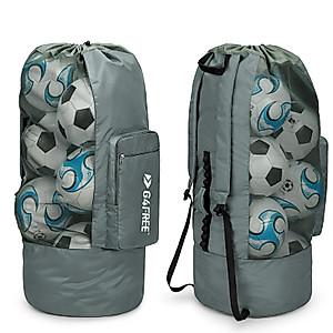 G4Free Extra Large Mesh Ball Bag Soccer Ball Bag Basketball Bag Football Bag Equipment Large Storage Carry Bag Volleyball Bag for Soccer Basketball Football Volleyball Swimming Grey