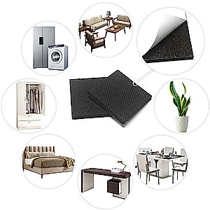 Yelanon Non Slip Furniture Pads -12pcs 4" Furniture Grippers Hardwood Floors, Non Skid for Furniture Legs,Self Adhesive Rubber Feet, Anti Slide Furniture Floors Protectors for Keep Couch Stoppers