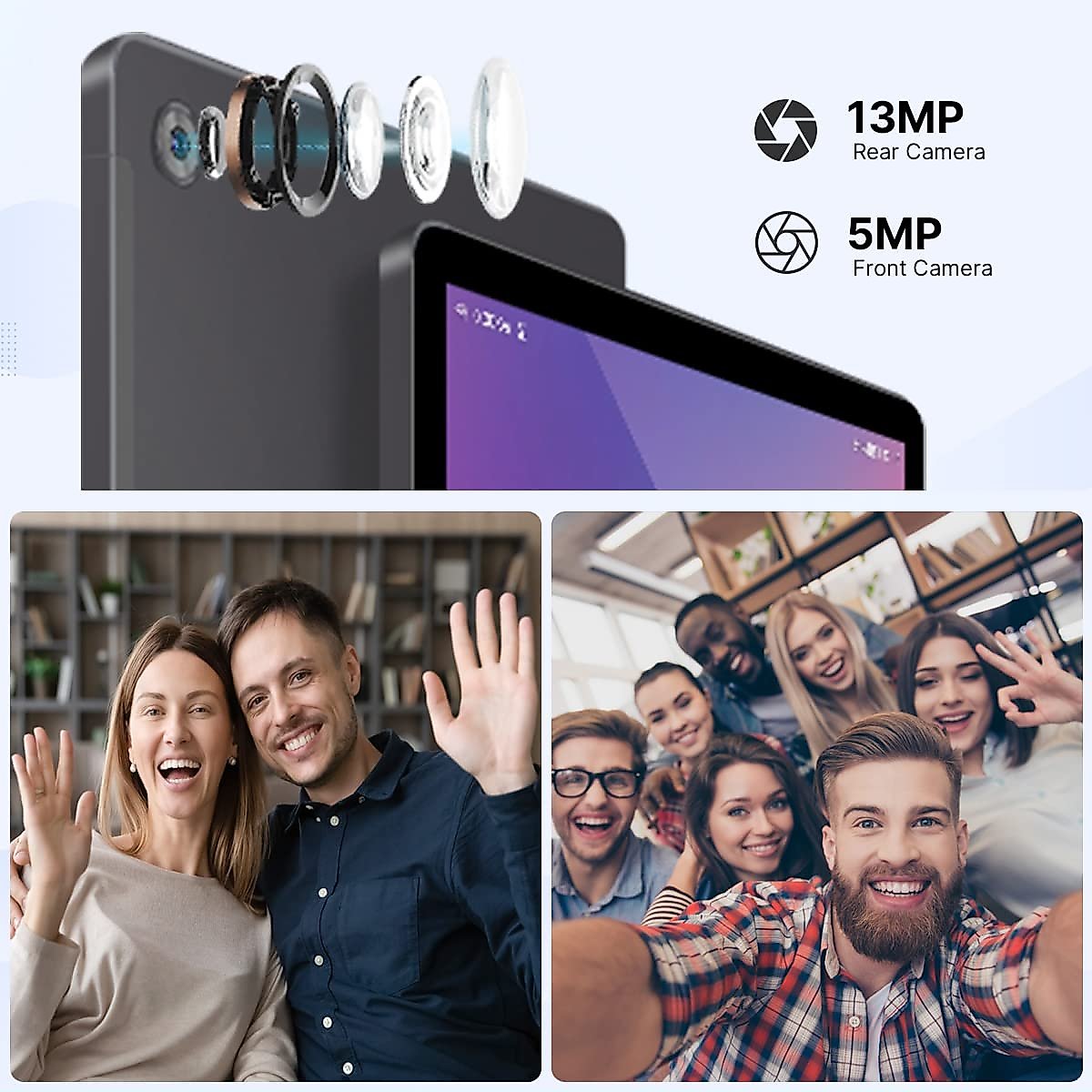 ApoloSign Android Tablet, 10.51-inch Expansive Touchscreen Tablet, 6+128GB，512GB Expand,Tablet Computer with Dual Camera(5+13MP),1200 * 1920 IPS Screen,WiFi and Bluetooth, 7500mAh Battery(Space Gray)