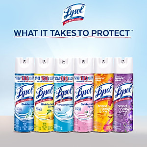 Lysol Disinfectant Spray, Sanitizing and Antibacterial Spray, For Disinfecting and Deodorizing, Early Morning Breeze, 19 Fl Oz, (Packaging May Vary)
