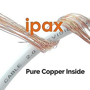 IPAX 10 Ft Long Pure Copper Hi-Speed USB 2.0 Cable Compatible with Epson ET-8550 ET-2720 ET-2850 Canon Pixma G7020 HP Brother Printer Audio Interface
