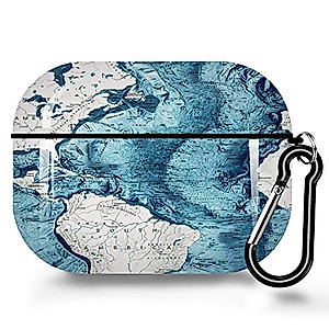 AirPods Pro Case South America Map Protective Hard AirPods Pro Case Cover Portable & Shockproof with Keychain Compatible with Apple AirPods Pro Charging Cases