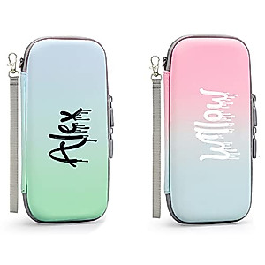 Carry Case Made For Nintendo Switch/Switch OLED Console Custom Name Case with 10 Games Cartridges Protective Cool Groovy 3D Name NC4
