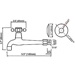 NZDY Faucet Antique Red Outdoor Garden Water Tap/Mop Pool Faucet/Laundry Sink Cold Water Tap