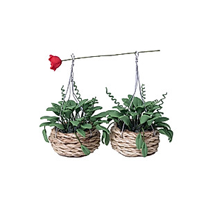 Taponukea Miniature Dollhouse Plants Dollhouse Furniture and Accessories Hanging Plant Pot Model 1 12 Scale (2 Pcs Plant Pots)