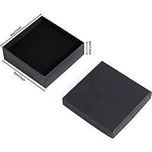 Sdootjewelry Black Jewelry Boxes Bulk 24 Packs, Gift Box for Jewelry with Foam, Small Jewelry Boxes for Gifts, 3.5’’ × 3.5’’ × 1.2”