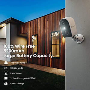 GALAYOU Cameras for Home Security Outside-2K Battery Powered WiFi Surveillance Indoor/Outdoor, Security Cameras with Motion Siren, Color Night Vision Waterproof, Cloud/SD Storage 2.4Ghz WiFi