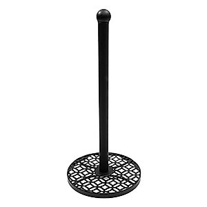Tablecraft Farmhouse Collection Paper Towel Holder, Black