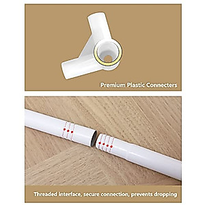 AIKASY Premium Canopy Bed Frame Post for Queen Size Beds, Enhanced Metal Poles, Four Corner Bed Brackets, Ideal for Metal and Wood Bed Frames, Bedroom Decor Upgrade （White, Queen）