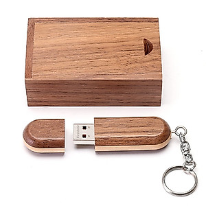 USB Flash Drive Two-Tone Color Wood USB 3.0 Memory Stick Pen Drives with Wooden Box (32GB-3.0)
