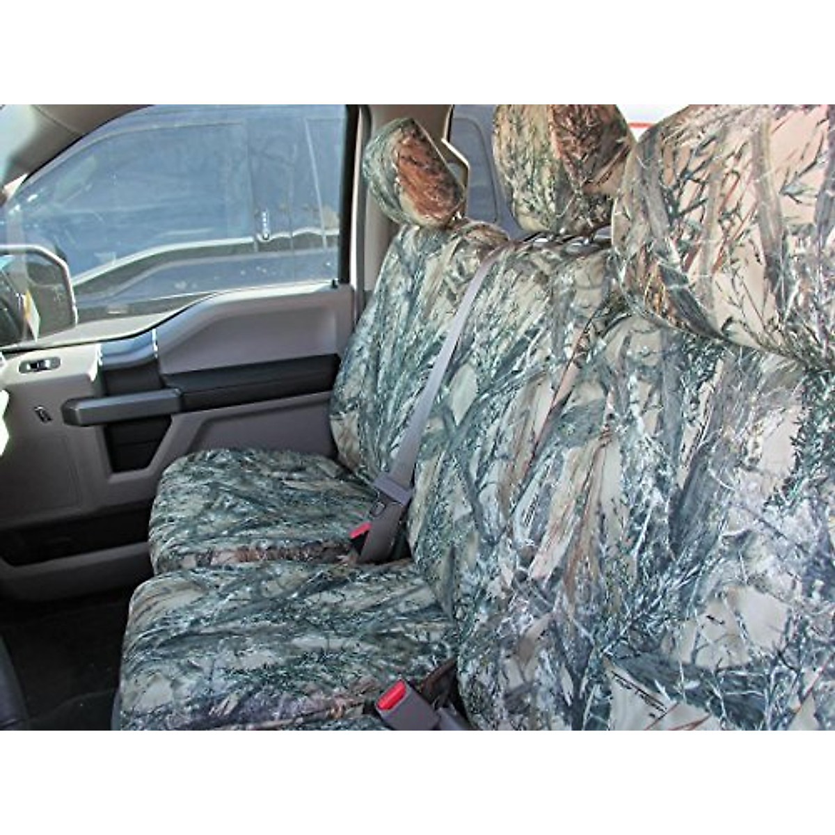 Durafit Seat Covers, Compatible with 2019-2022 Ford F150-F550 Super Crew Front and Rear Seat Cover Set Made in MC2 Camo Endura Waterproof Fabric