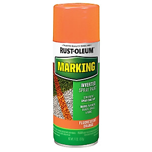 Rust-Oleum 1987830 Specialty Marking Spray Paint, 11 oz, Fluorescent Orange