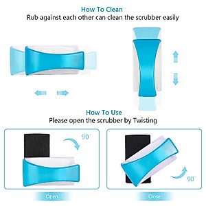 NEPTONION Magnetic Aquarium Fish Tank Glass Algae scrapers Glass Cleaner Scrubber Clean Brush [Floating,Scratch-Free,Non-Slip,magnetizing] S