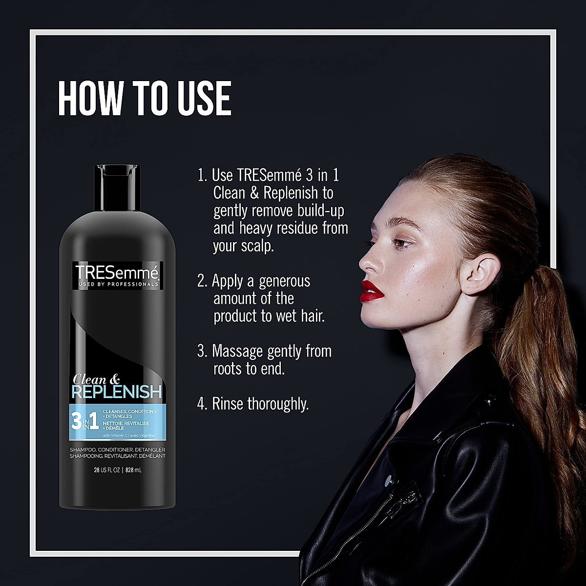 TRESemmé 2 in 1 Hydrating Shampoo and Conditioner to Cleanse and Replenish Hair - 28 oz