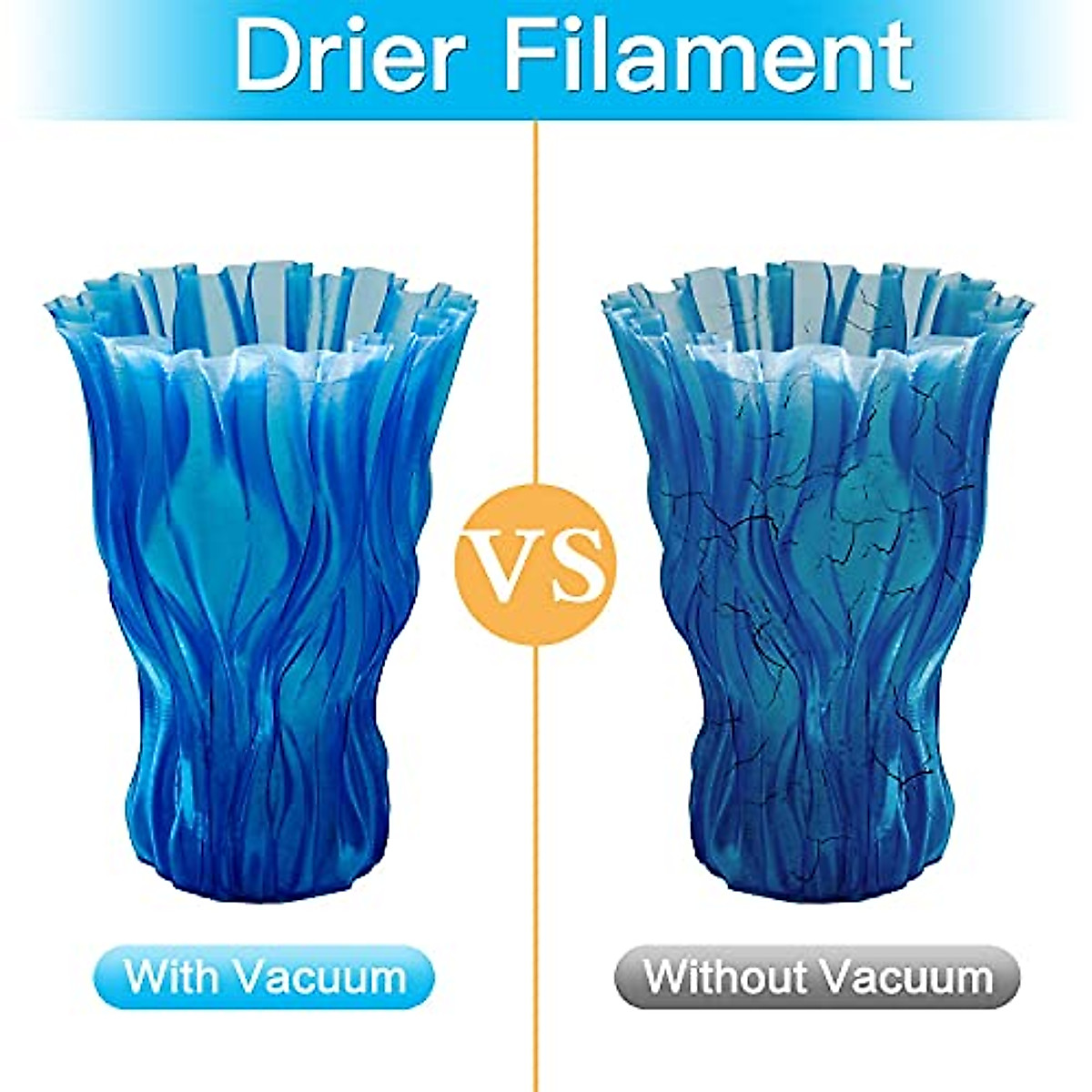 YOOPAI Filament Storage Bag Vacuum Kit - 20Pack Cleaning Drying Sealed Bags (Plastic 13.2 x 12.7inch) for 3D Printer Filament, with Desiccants/Humidity Indicator Cards/Hand Pump