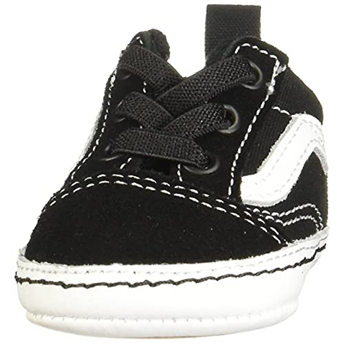 Vans Old Skool Crib (Infant/Toddler) Black/True White 4 Toddler M