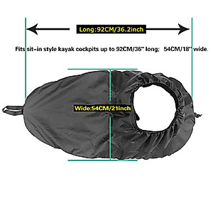 KUNPENG Kayak Skirt, Adjustable Nylon Kayak Spray Skirts Kayak Skirt Cover Kayak Skirt,Universal Waterproof Cover Canoe Spray Skirt Water Sports Accessories