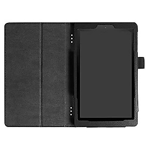 for Amazon Kindle Fire HD8 7th 8th Generation (2017/2018 Release Version) Tablet Cover,Ultra Slim Lightweight Folio Stand Leather Case for Kindle Fire HD 8 7th 8th Gen 8inch (Li-Black)