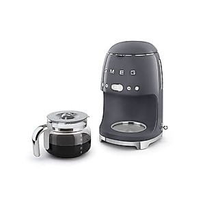 Smeg 50's Retro Style Coffee Maker, Slate Grey DCF02GRUS (Grey)