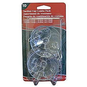 Adams 9761-99-1040 Christmas Suction Cups with Hooks (10 Pack), 3 Size