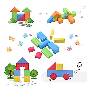 Grarg Foam Bath Blocks Toys for Toddlers 3-5,Non-Toxic & BPA Free Soft Stacking Baby Building Blocks Toys Gift for 3 4 5 Years Old Girls Boys Educational(38 PCS)