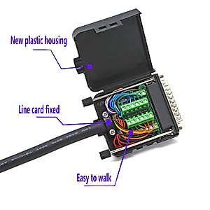 YIOVVOM DB25 Breakout Board Solder-Free Male Adapter 25-pin Port Adapter to Terminal Connector Signal Module Long Bolts and Nuts with case