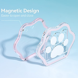 YOCORE Cute Cat Paw Game Card Case Compatible with Nintendo Switch- Transparent Hard Shell Game Card Holder for Switch Card Storage with 6 Game Card Slots Cartridge