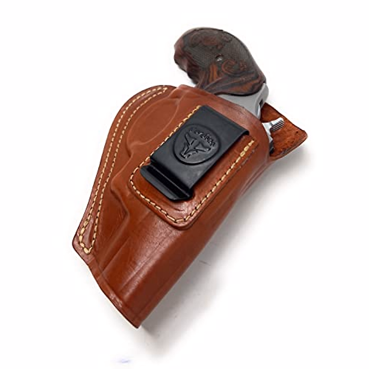 Cardini Leather Premium IWB Leather Holster for Concealed Carry | Fits Smith & Wesson K Frame and N Frame Revolvers, Model 60 | Rock Island M206 2" | Other 38 Special Revolvers