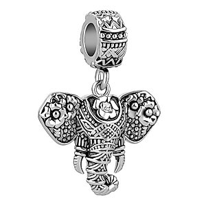 CharmSStory Elephant Charms Dangle Beads Charm For Bracelets (Elephant)