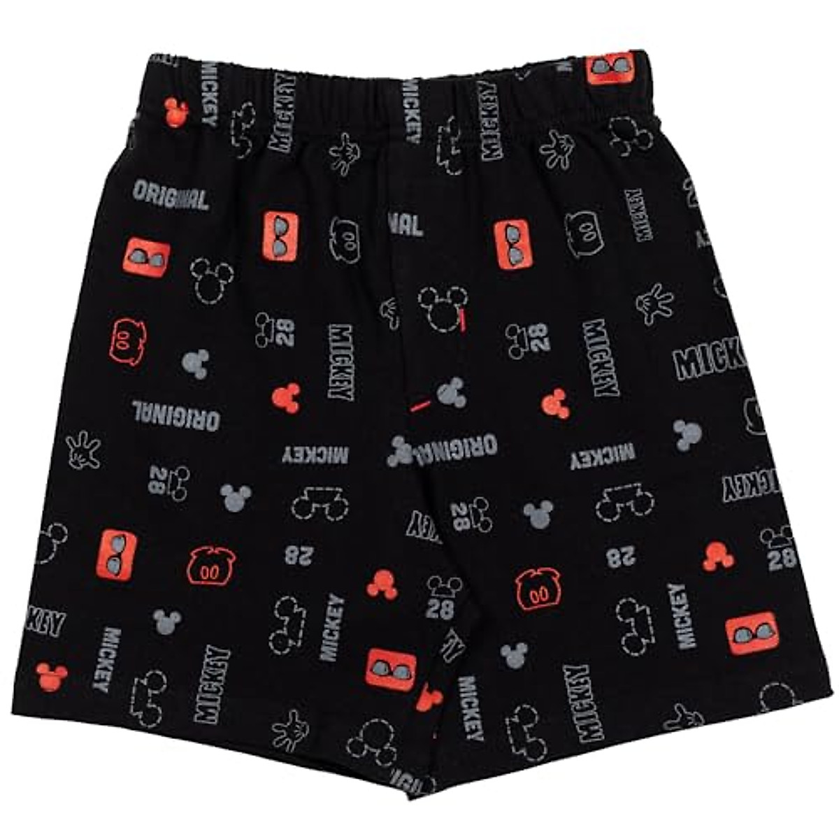 Disney Mickey Mouse Infant Baby Boys T-Shirts and French Terry Shorts Red/Grey 18 Months