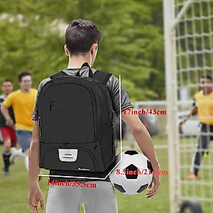 Rudmox Soccer Ball Bag-Backpack for Basketball,Volleyball with Cleat Shoes and Ball Compartment for Sports Team,Trainning