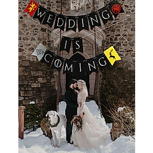 Ideas from Boston-Game of throne Banner, Winter is coming here game of thrones party decorations, Wedding is coming marriage cutouts, GOT banners and flags