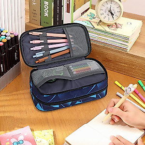 Mountain guest Pencil Cases for kids, Large Capacity Pencil Pouch, Office College School Marker Organizer Case pen for Men Women Adult Teens
