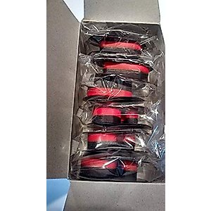 6 Calculator Ribbons Travis Technologies Replacement for Sharp EL1197PIII, EL-1197PIII Black Red
