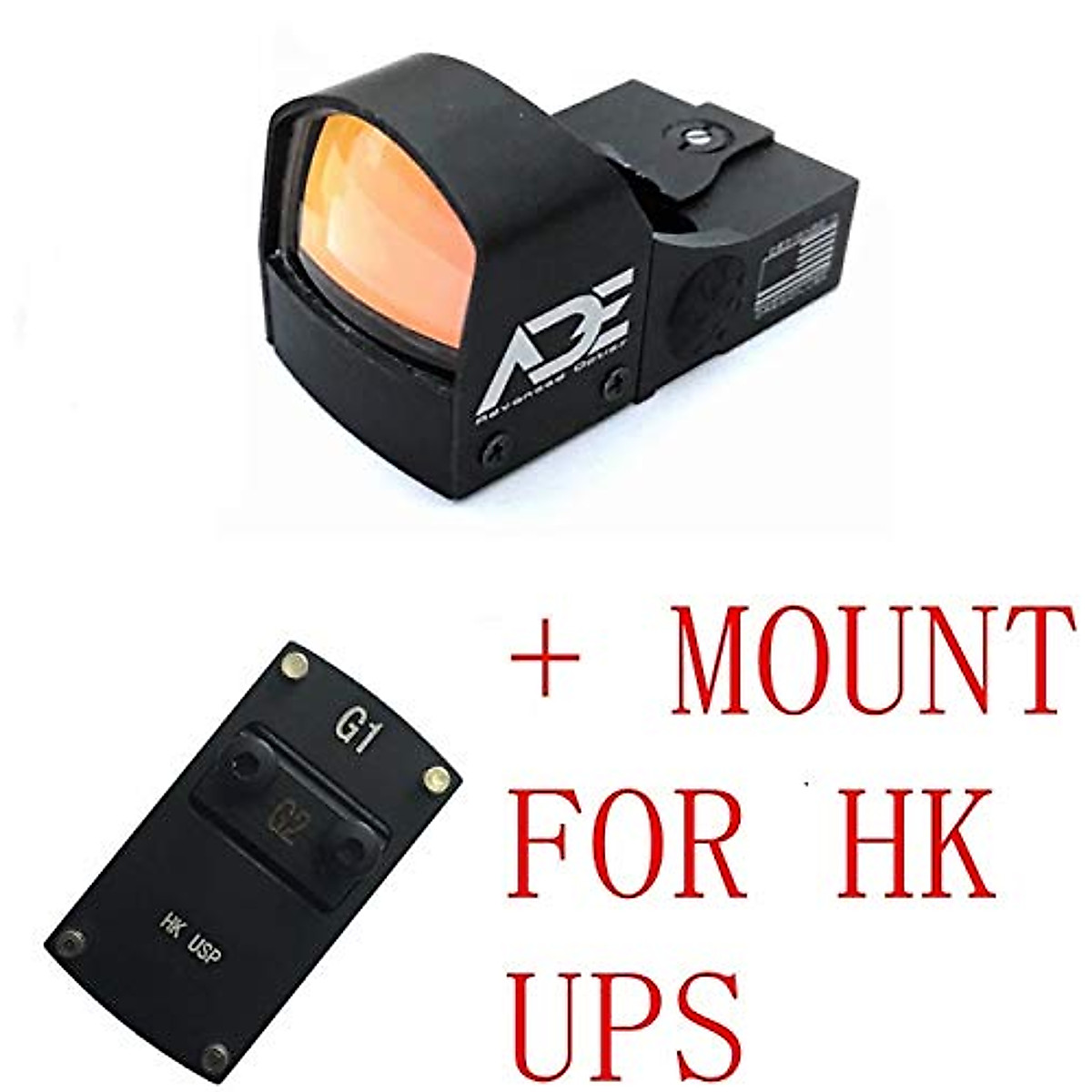 Ade Advanced Optics Compact RD3-009 Red Dot Reflex Sight for HK USP Pistol and Also a Standard Picatinny Mount