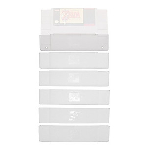GGG0018 Video Game Cartridge Dust Cover 6 Pack: for Super Nintendo Games (SNES Protector Sleeve Cover or Case)
