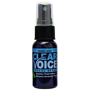 Clear Voice Oral Throat Spray Singing Ease Clarity Soothing Dampener Moisturizer Relief Vocal Eze Reducer Booster Treatment, Fresh Mint Flavor 1 Fl Oz