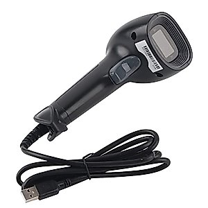 GULEEK Lase r 1D Wired Barcode Gun Barcode red Light scanning Gun Strong decoding Ability Comfortable and Durabl e
