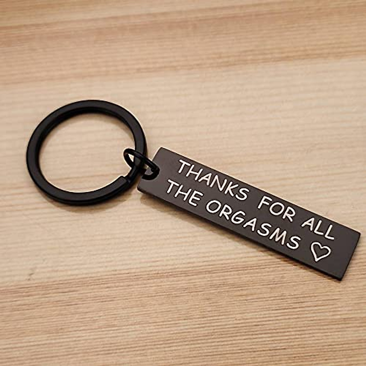 ShiQiao Spl Couples Gifts Keychain Gift for Boyfriend Girlfriend Valentine's Day Christmas Gifts for Husband Wife Thanks for All The Orgasms Keyring Black