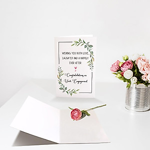 Chenive Engagement Card for Couples, Engaged Card for Her Him, Congratulations on Your Engagement Card, Wishing You Both Love Laughter And A Happily Ever After