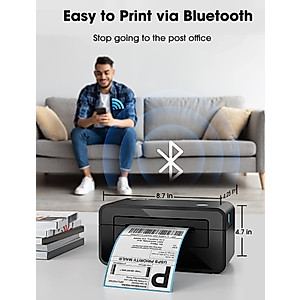 iDPRT Thermal Label Printer SP410 Thermal Shipping Label Printer, 4x6 Label Printer, Thermal Label Maker, Compatible with Shopify, Ebay, UPS, USPS, FedEx, Amazon & Etsy, Support Multiple Systems