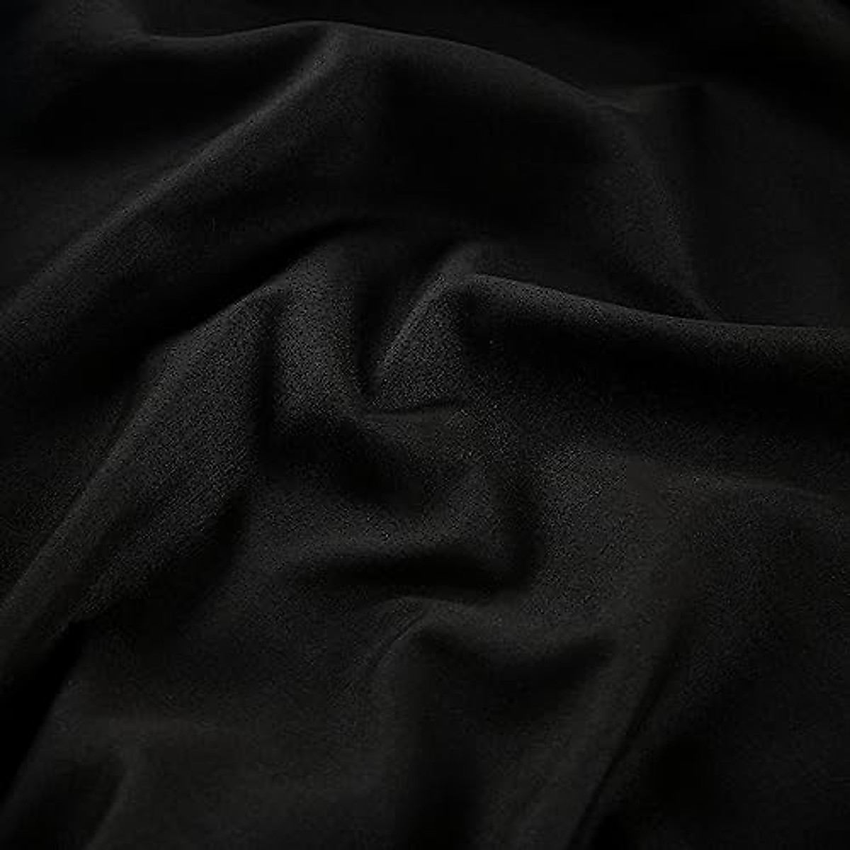 Black Round Backdrop Cover Circle Halloween Photography Party Background 7.2x7.2ft Birthday Backdrop for Halloween Party Baby Shower Decor