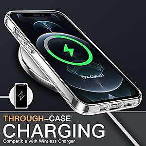 JETech 3 in 1 Case for iPhone 12 Pro 6.1-Inch, with 2-Pack Screen Protector and 2-Pack Camera Lens Protector, Non-Yellowing Shockproof Bumper Phone Cover, Full Coverage Tempered Glass Film (Clear)