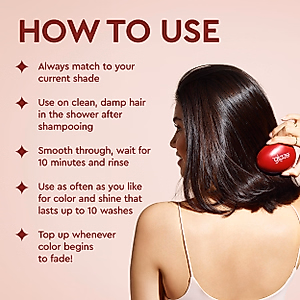 Glaze Super Gloss Color Conditioning Hair Gloss – Like a Tinted Moisturizer for Bright Brown Hair – Boosts Color, Repairs the Look of Damage & Adds Mirror Shine – Blazing Brown, 6.4 oz