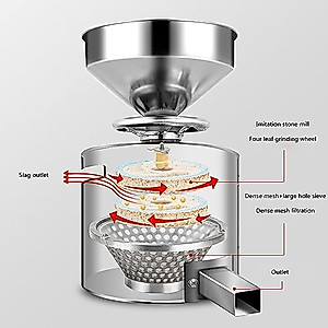 33lb/h Peanut Butter Maker Machine,Nut Butter Machine, Sesame Sauce Grinder,2850rpm Home/Commercial Use for Peanut Sesame,etc.1100W