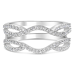 LaRaso & Co His and Hers 3 Piece Trio Sterling Silver Black Titanium Wedding Band Engagement Ring Set 13/7